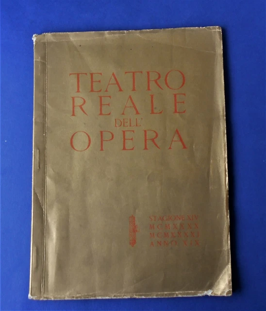 LIBRETTO OPERA LIRICA 1940 Fascismo M Persico Locandiera De Fabritiis ...