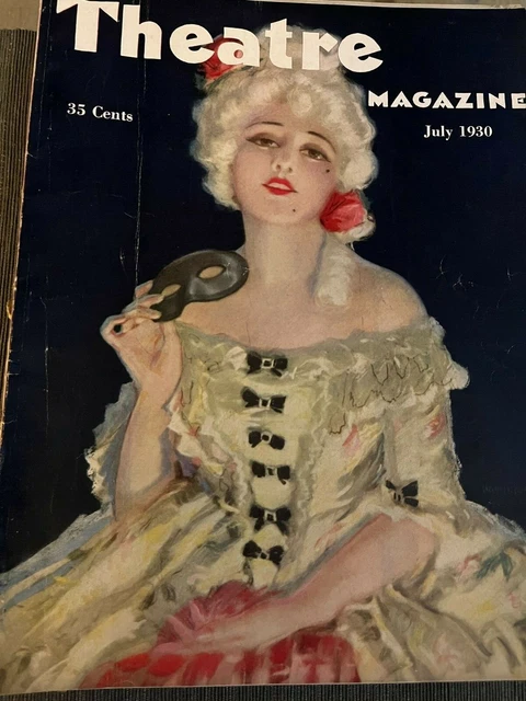 THEATRE MAGAZINE JULY 1930 Hamilton King cover Bondi Segal Naziimova ...