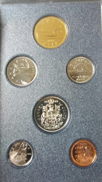 1988 ROYAL CANADIAN. Mint Specimen Set, Original Case/COA/Box (box ...