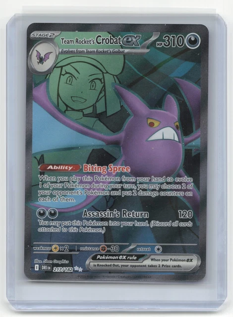 2025 POKEMON TEAM Rocket's Crobat EX Destined Rivals #217/182 $15.44 - PicClick AU