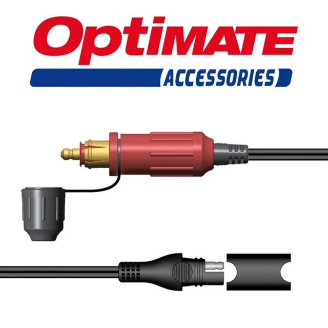 CONNECTEUR MÂLE 12V moto auto Optimate Tecmate SAE79 o9 fiche 12v DIN ...