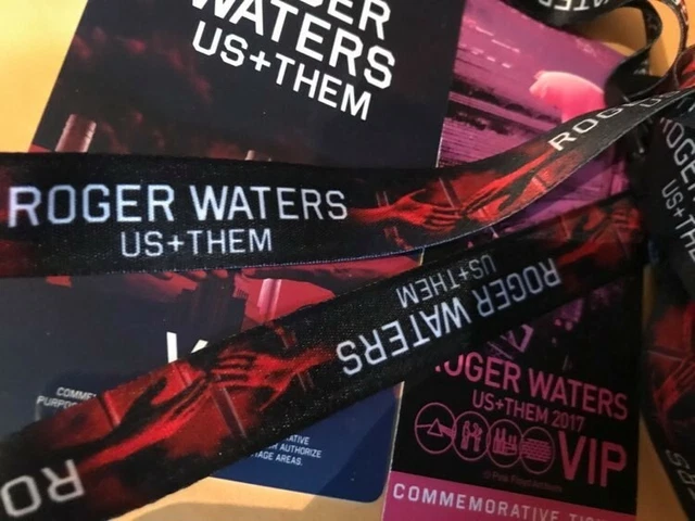 ROGER WATERS VIP laminate backstage pass merchandise lanyard Us+ Them ...