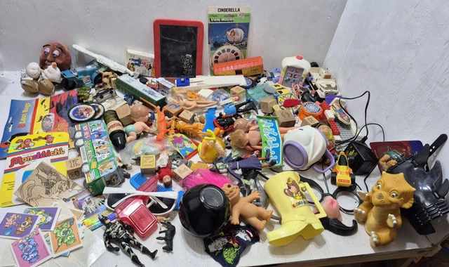 HUGE VINTAGE JUNK Drawer Toys Lot 1970s-1990s Collectibles Figures ...