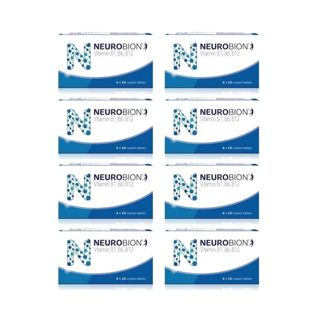 8 BOX X Neurobion Vitamin B1, B6, B12 (60 Caps) Nerve Relief Numbness ...