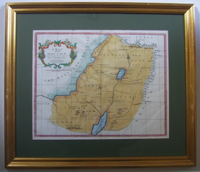 THE HOLY LAND: antique map by Jacob Tonson, 1702-29 EUR 208,78 ...