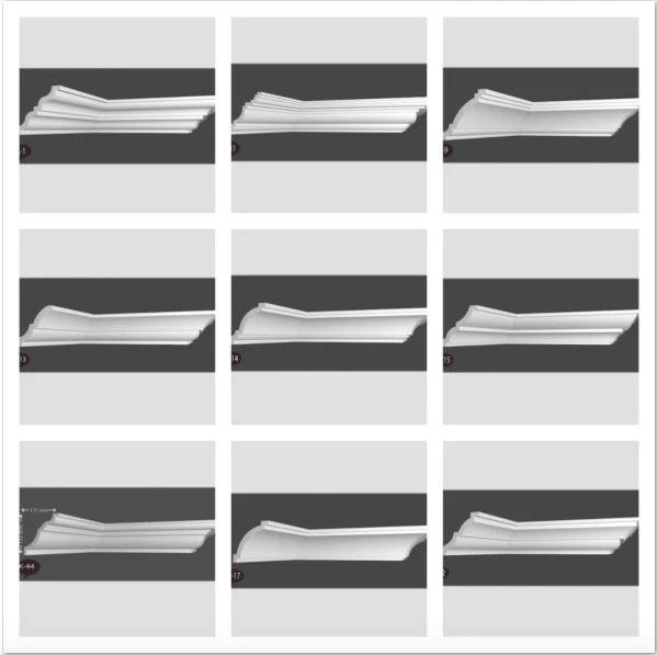 2 METER ZIERLEISTEN Styroporleisten Eckleisten Stuckleisten Zierprofile ...