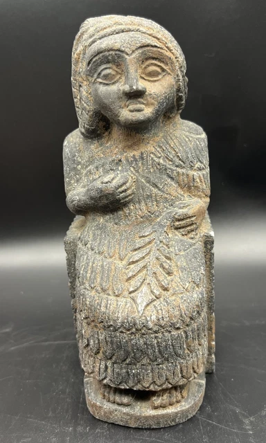 STATUE DE HAUTE prêtresse assise du Proche-Orient, idole de prêtresse ...