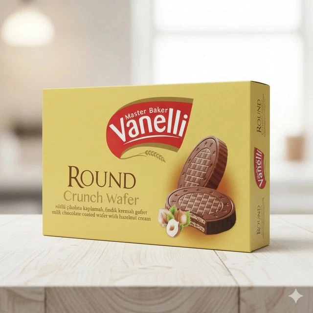 VANELLI ROUND CHOCOLATE Coated Wafers - Crispy Turkish Wafers $6.71 ...
