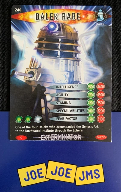 DR DOCTOR WHO Battles in Time Cards Dalek Rabe Square Cut Error Ultra ...
