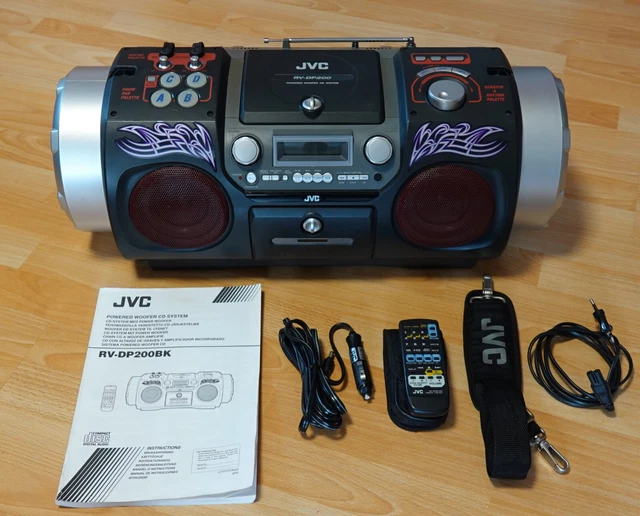 JVC RV-DP200 GHETTOBLASTER Boombox mit Fernbedienung Absolute Rarität ...
