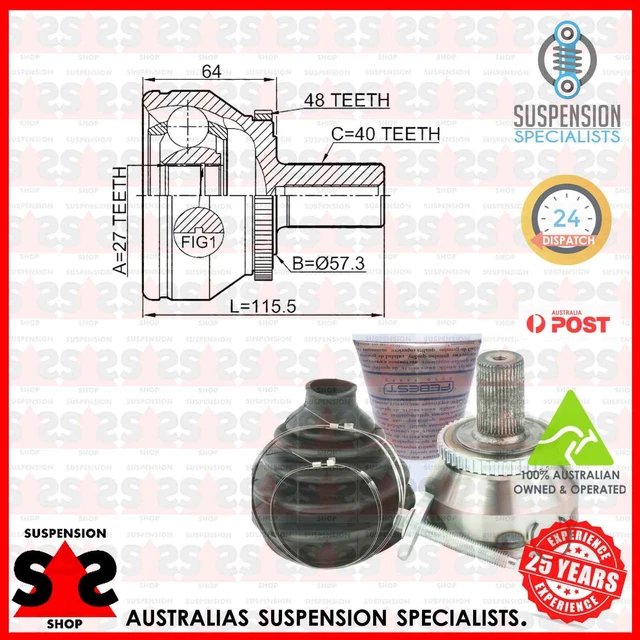 FRONT AXLE JOINT Kit, Drive Shaft Suit VOLVO V40 D2 V40 Hatchback (525) EUR 114,52 - PicClick FR