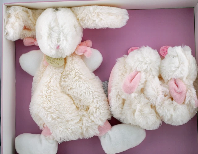 BEAUTIFUL MINT IN Box DouDou Compagnie Paris ~ Cuddly Rabbit & Booties ...