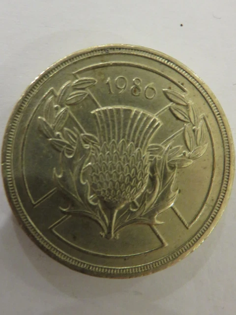 1986 £2 COMMONWEALTH Games Old Two Pound Coin Scotland Thistle £4.11 ...