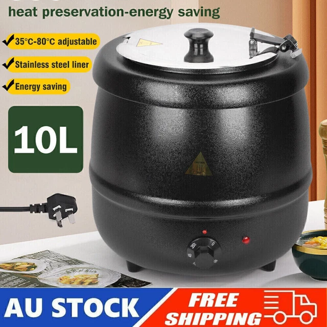 10L ELECTRIC SOUP Warmer Commercial Grade Soup Kettle With Detachable ...