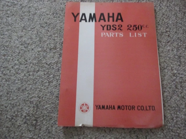 YAMAHA YDS2 250 YDS 2 250cc PARTS LIST CATALOGUE SPARE PARTS MANUAL ...