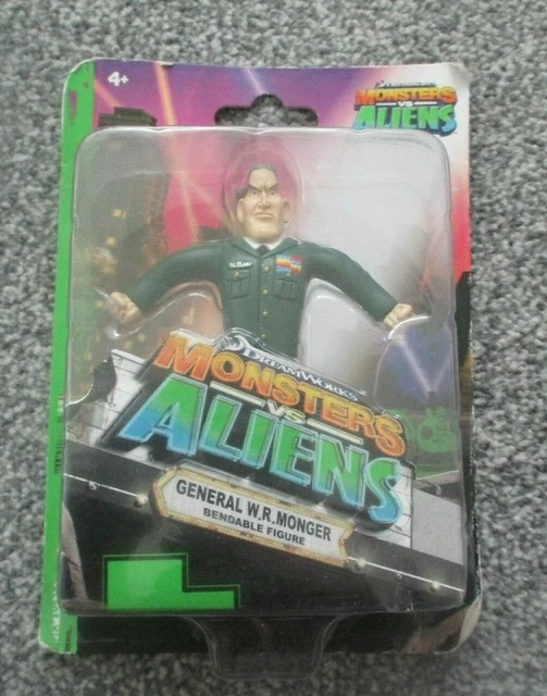 DREAMWORKS MONSTERS VS Aliens General W.r.monger Bendable Figure 3" New ...