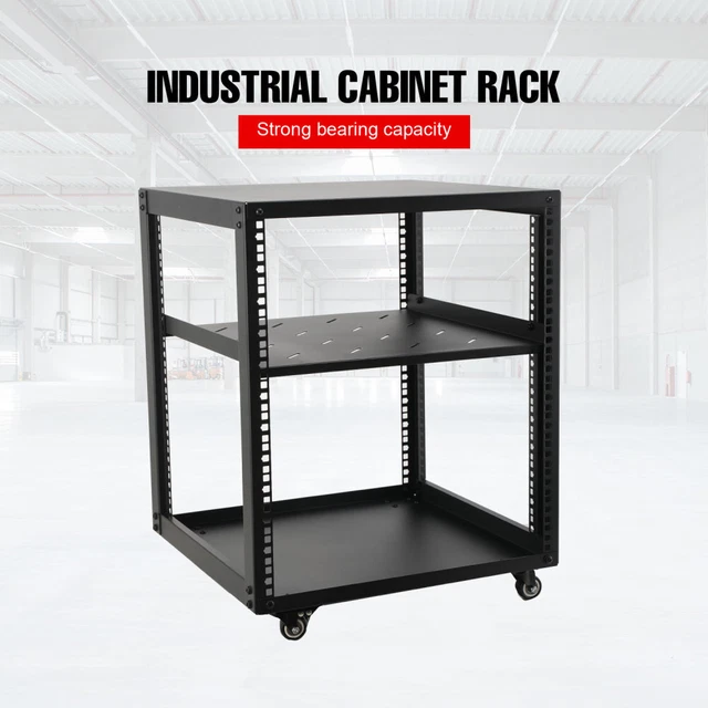 15U SERVER RACK Network Cabinet Movable Data Server Cabinet 500LBS Load ...