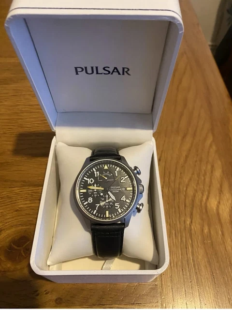 PULSAR MENS AVIATOR Style Chronograph Stainless Watch-VD50-X019 £115.12 ...