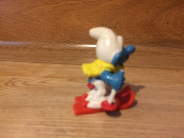 3X SMURF FIGURES Vintage Smurfs 1980.Smurf Ice Skating.Smurf Skiing ...
