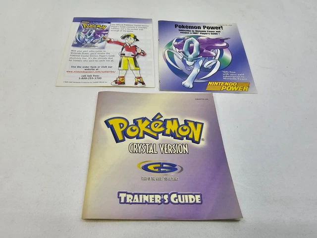 POKEMON CRYSTAL VERSION Trainer's Guide (Game Boy Color GBC) Booklet ...