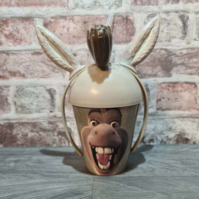 RARE DONKEY SHREK Dreamworks Denny's Plastic Kid's Cup With Headband ...