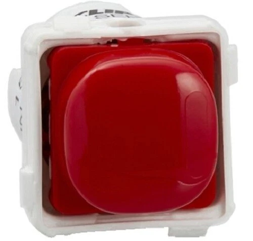 CLIPSAL 30-SERIES BELL PRESS MECHANISM 15A 250V 1-Pole Vertical RED ...