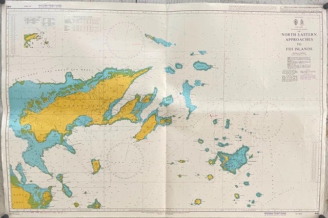 AMIRAUTÉ 440 SUD Pacific Océan Fiji Nord De L'Est Approches À Fiji Îles ...