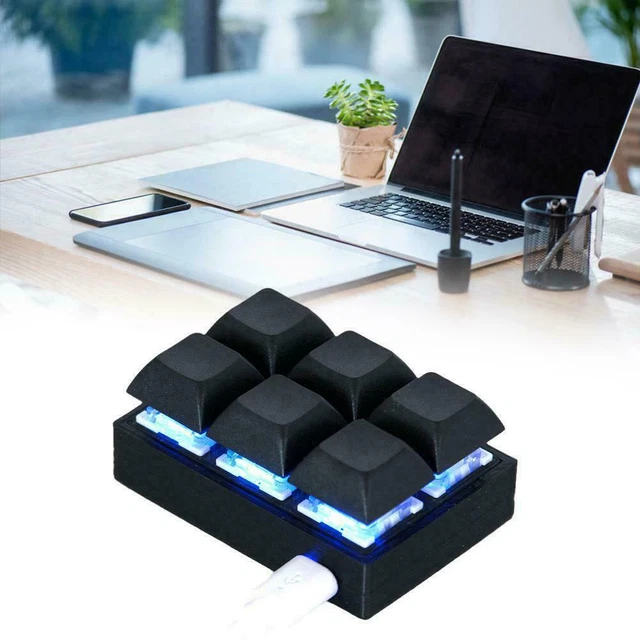 MINI 6-KEY COPY Paste Mechanical Keyboard USB Programming Key Shortcut J8V2 £9.14 - PicClick UK