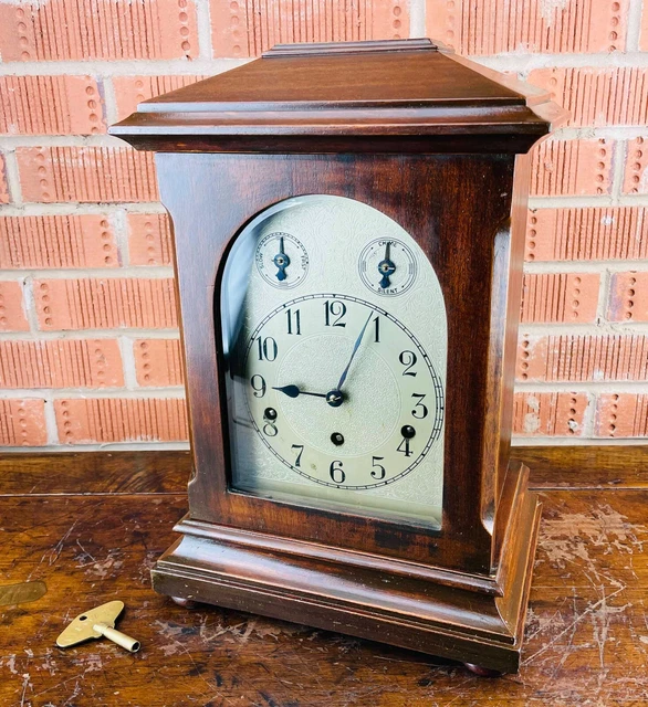 ANTIQUE BRACKET MANTEL Clock Westminster Chiming Quarter Strike Kienzle ...