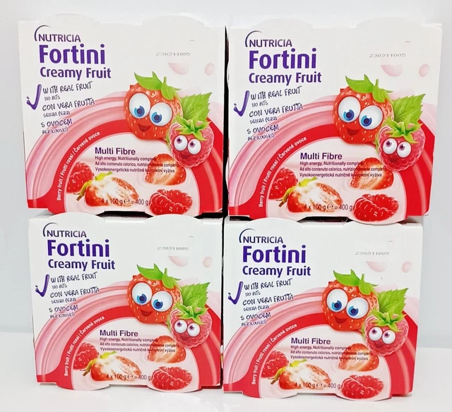 NUTRICIA FORTINI CREAMY Berry Fruit 16 × 100g Pots - Pack C £25.99 ...