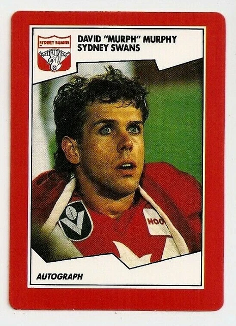 SCANLENS 1989 VFL/AFL FOOTBALL CARD #79 David Murphy MINT (Sydney Swans ...