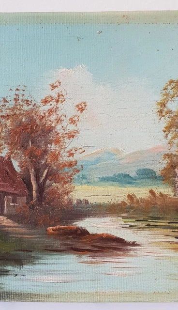 ANCIEN TABLEAU HST École Barbizon Signé Moniéry à Restaurer EUR 39,00 ...