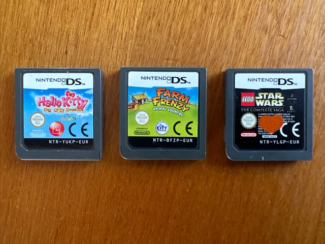 NINTENDO DS CARTS x3 LEGO STAR WARS, FARM FRENZY & HELLO KITTY OZ ...
