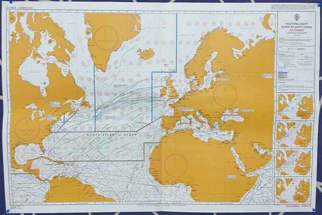ADMIRALTY DECEMBER 5124(12) ROUTEING Chart NORTH ATLANTIC OCEAN Map ...