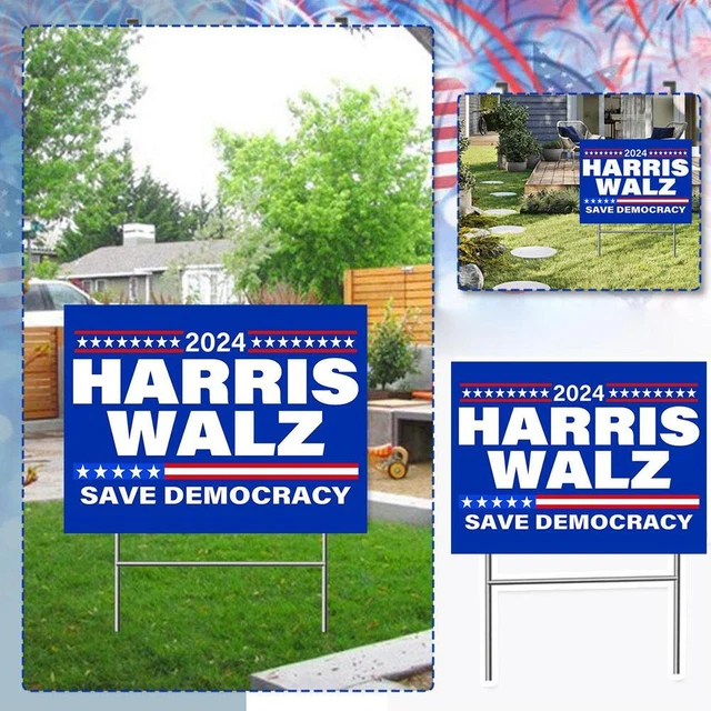 HARRIS WALZ 2024 Yard Sign Kamala Harris For President Yard For ...