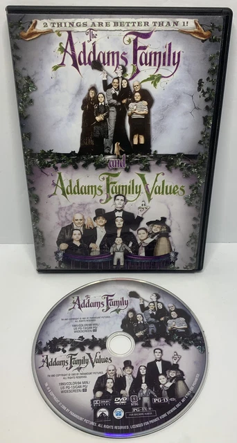 THE ADDAMS FAMILY / Addams Family Values (DVD, Double Feature, OOP ...