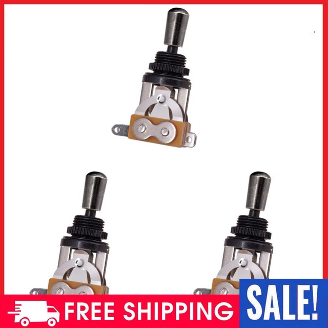 3 WAY ELECTRIC Guitar Selector Pickup Toggle Switch for LP EPI (Black ...