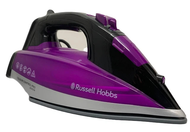 RUSSELL HOBBS NEW Colour Control Ultra Pro Steam Iron 2600W 0.38L ...