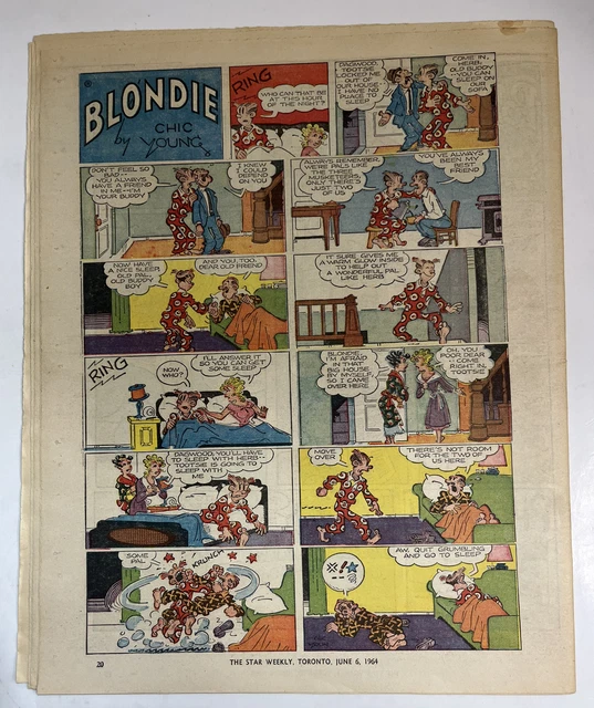 VINTAGE STAR WEEKLY Complete Comic Section From June 6, 1964 Full ...