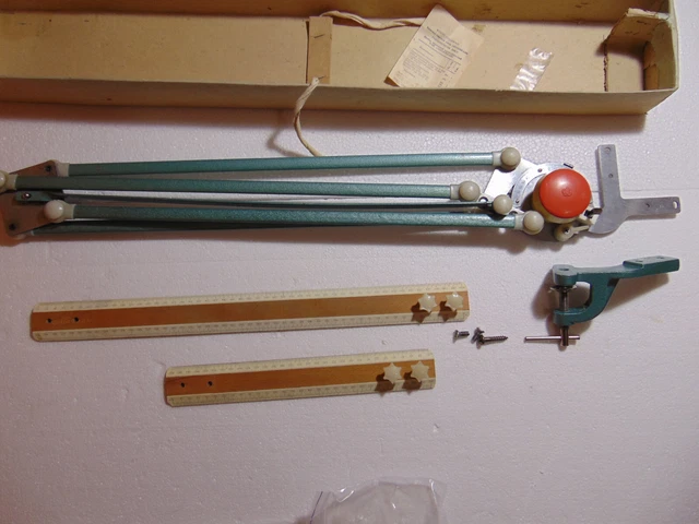 VINTAGE DRAFTING MACHINE Drawing Designer Engineering arms w scales $99 ...