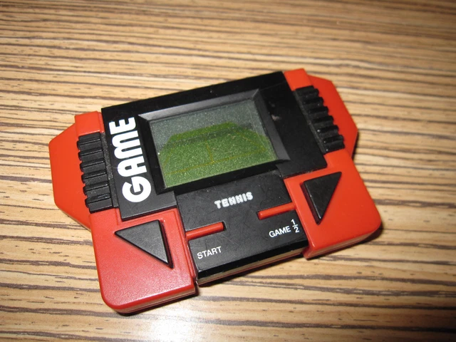 TENNIS RED HANDHELD 80's Model Game Watch Date Hong Kong > Does Not ...