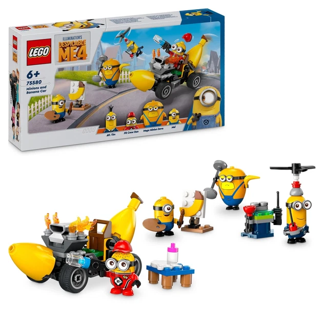 LEGO DESPICABLE ME Minions and Banana Car Toy, Movie Set for 6 Plus ...