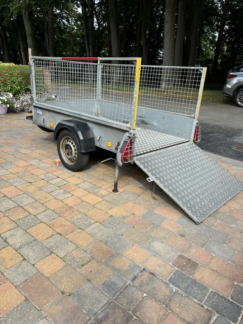 IFOR WILLIAMS P6 e TRAILER .MESH SIDES , METAL BASE & RAMP 2 NEW TYRES ...