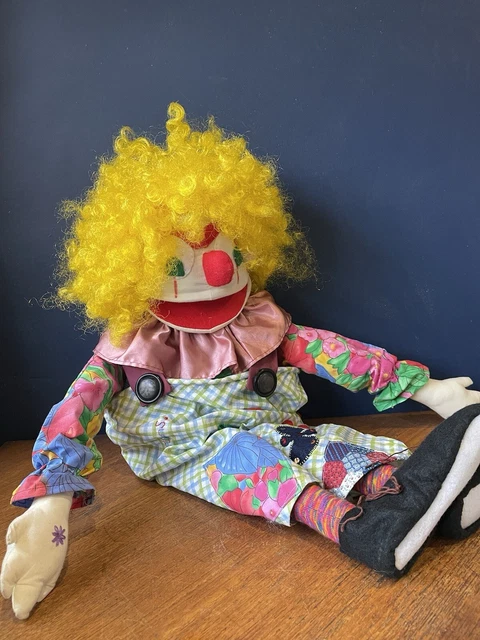 VINTAGE HANDMADE TOY Clown Puppet Halloween Prop £21.52 - PicClick UK