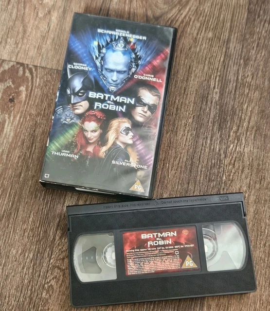 DC BATMAN & Robin VHS Tape Arnold Schwarzenegger George Clooney Chris O ...