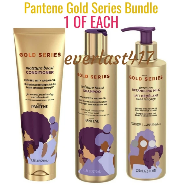PANTENE GOLD SERIES Bundle, Shampoo & Conditioner + Detangling Milk , 1 ...