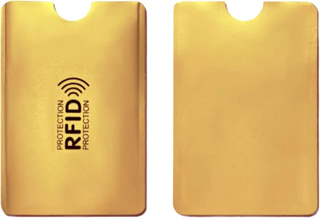 RFID BLOCKING CARD Holder and Passport Protector Sleeves with Aluminium ...