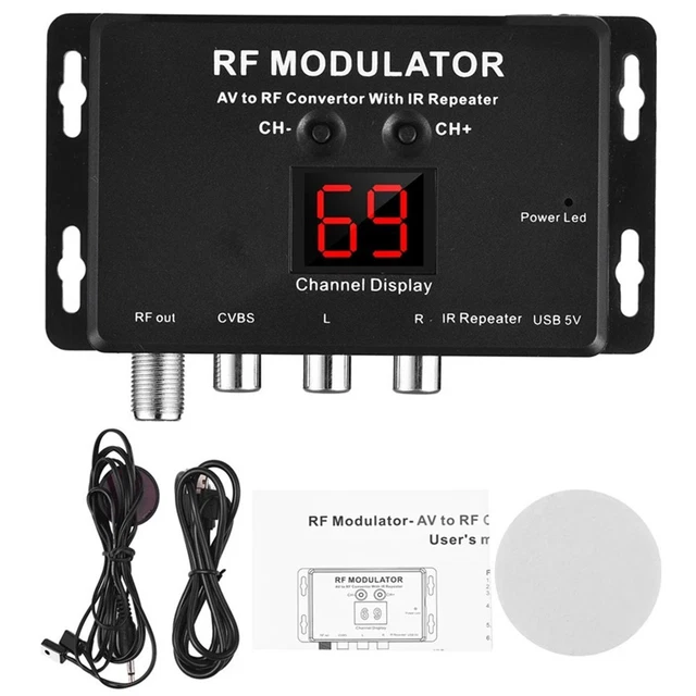 FOR HOME VIDEO Setup RF Modulator TV Standards UHF Modulator For PAL ...