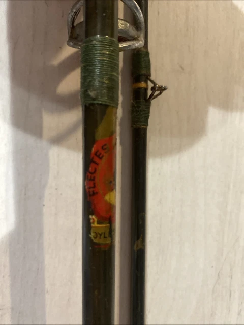 FLECTES NON FRANGAS 2 Piece Vintage 9 Ft Fishing Rod £40.20 - PicClick UK