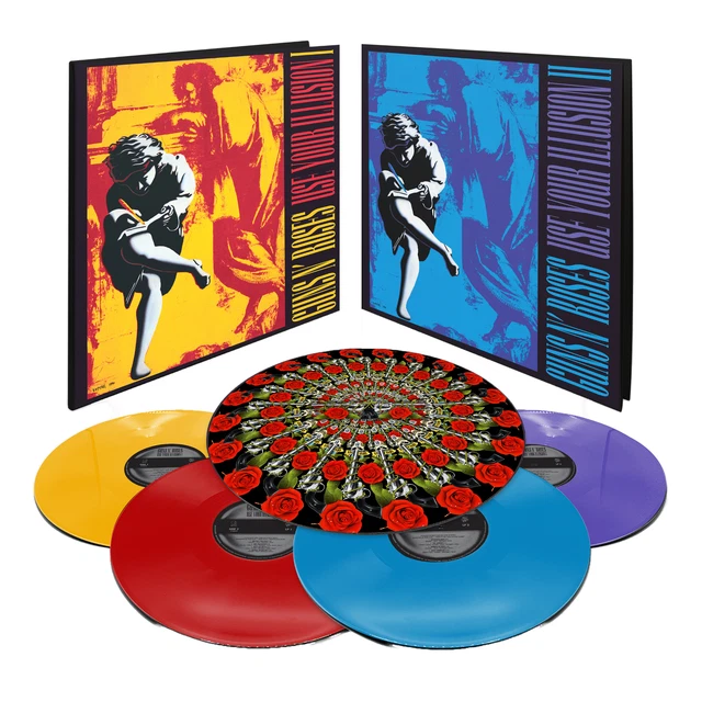 GUNS N ROSES Use Your Illusion Exclusive Colour Vinyl Record 4LP Deluxe ...